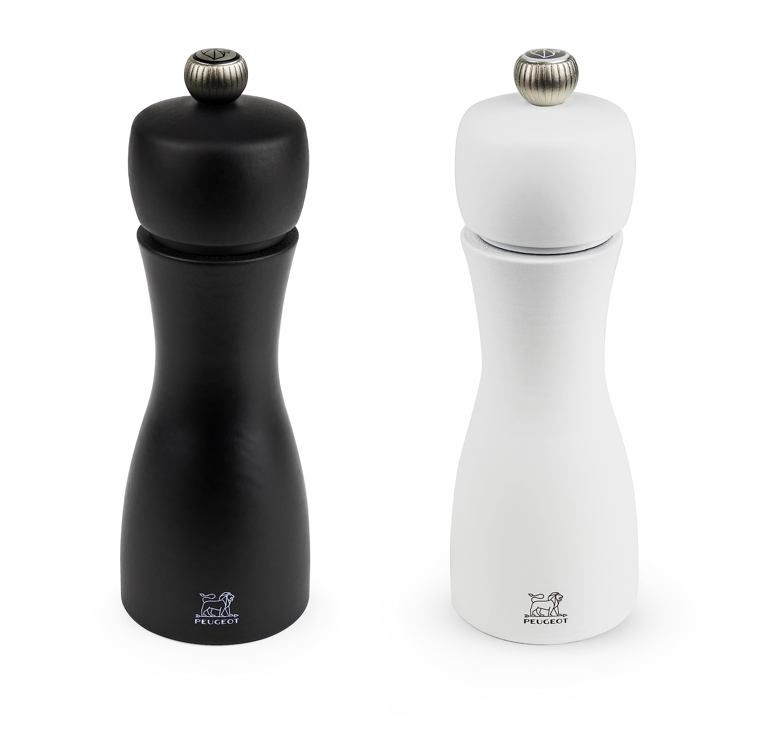 Peugeot 2/24260 Tahiti 6 Inch Black Pepper Mill and White Salt Mill Set