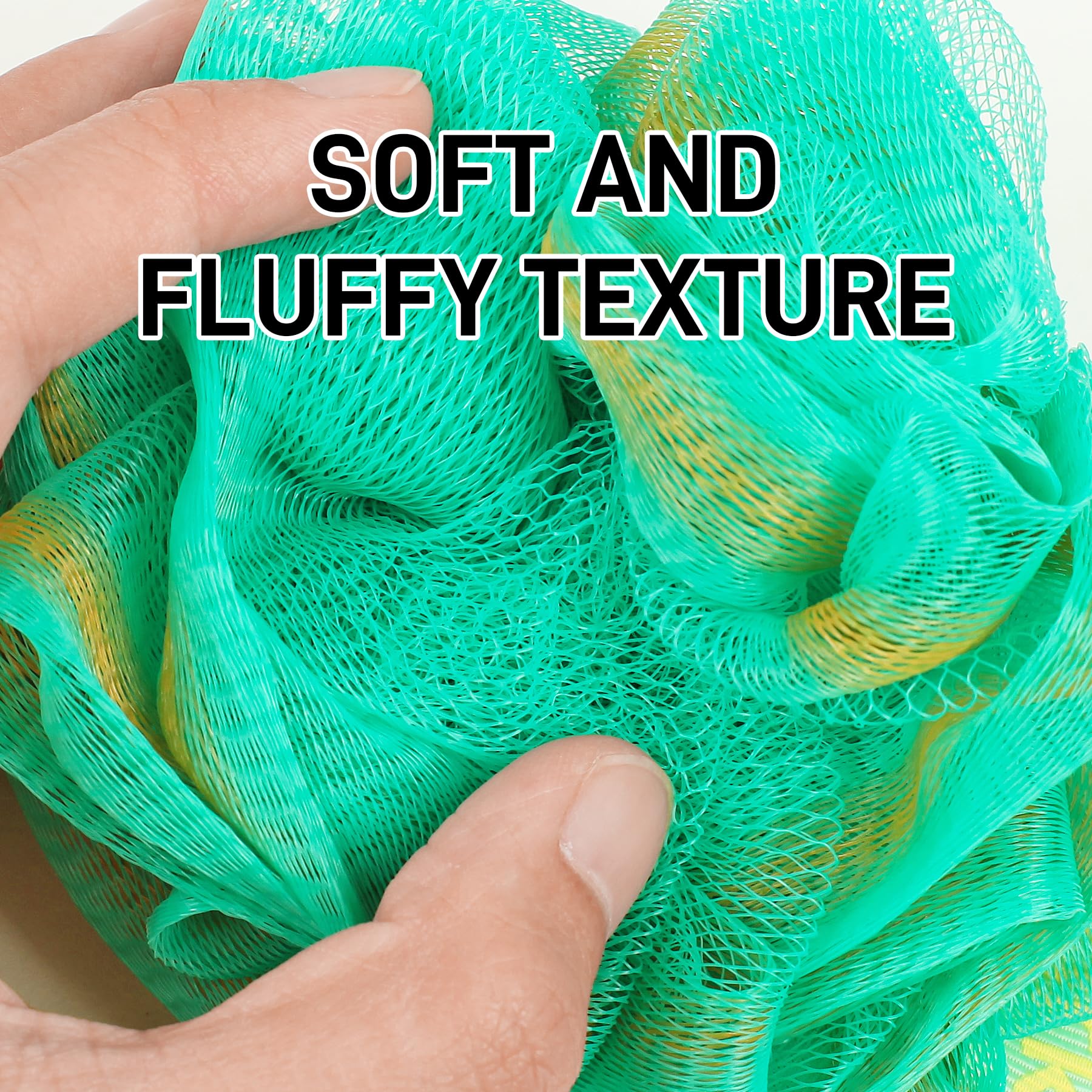 Shower Loofah Bath Sponge 75g - 4 Pack Large Soft Nylon Mesh Puff for Men, Loofah Shower Exfoliating Scrubber Pouf, Full Cleanse, Beauty Bathing Accessories-1