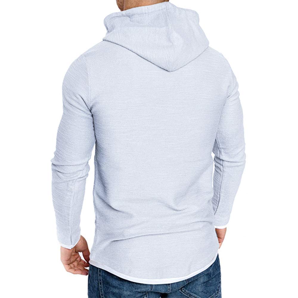 Lexiart Mens Fashion Athletic Hoodies Big & Tall Sport Pullover Fake Two Piece Shirts