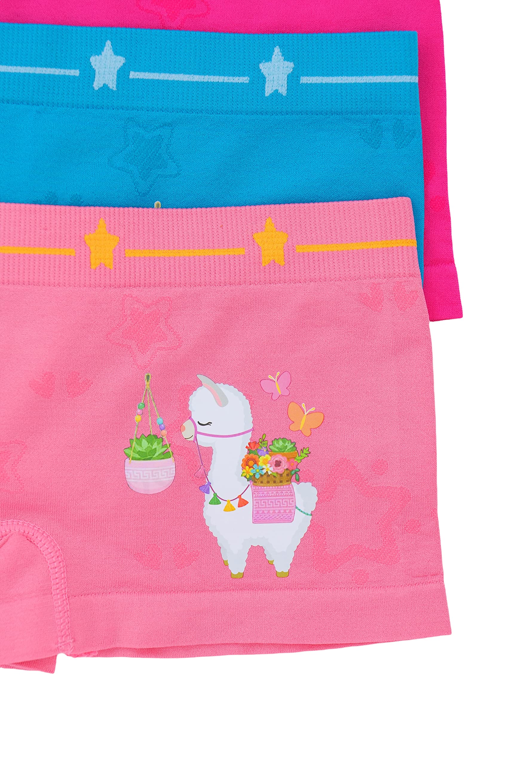 ToBeInStyle Girl's Pack of 6 Racerback Bras & Matching Boyshort Bottoms - Hungry Alpaca - Medium