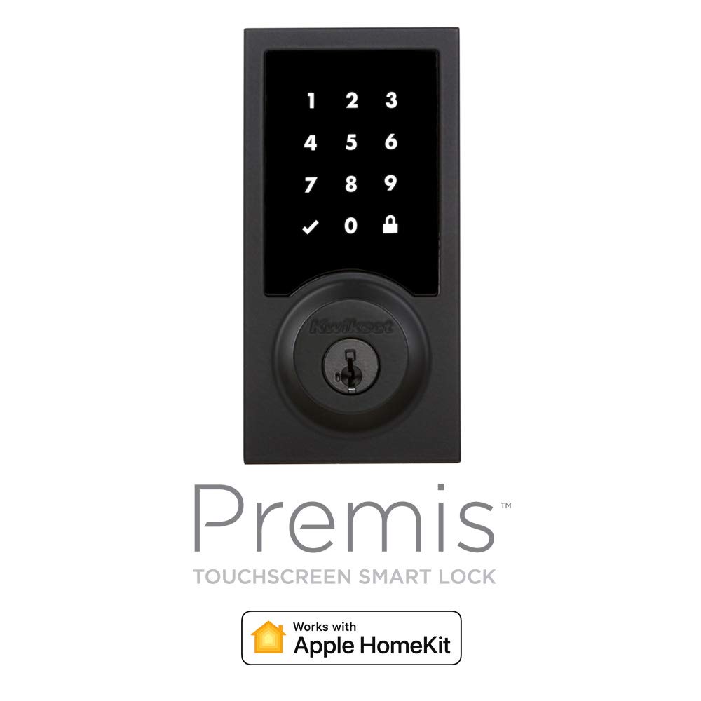 Kwikset 99190-004 Contemporary Premis Smart Lock Works with Apple HomeKit, Iron Black