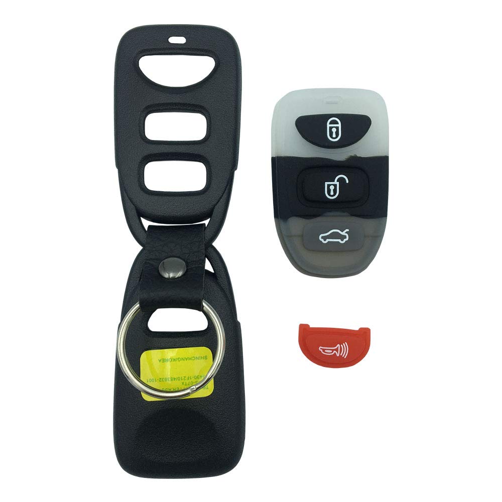 Keyless Entry Remote Key Fob Case with 4 Button Key Shell for Hyundai Elantra Sonata No Chips No Battery Holder