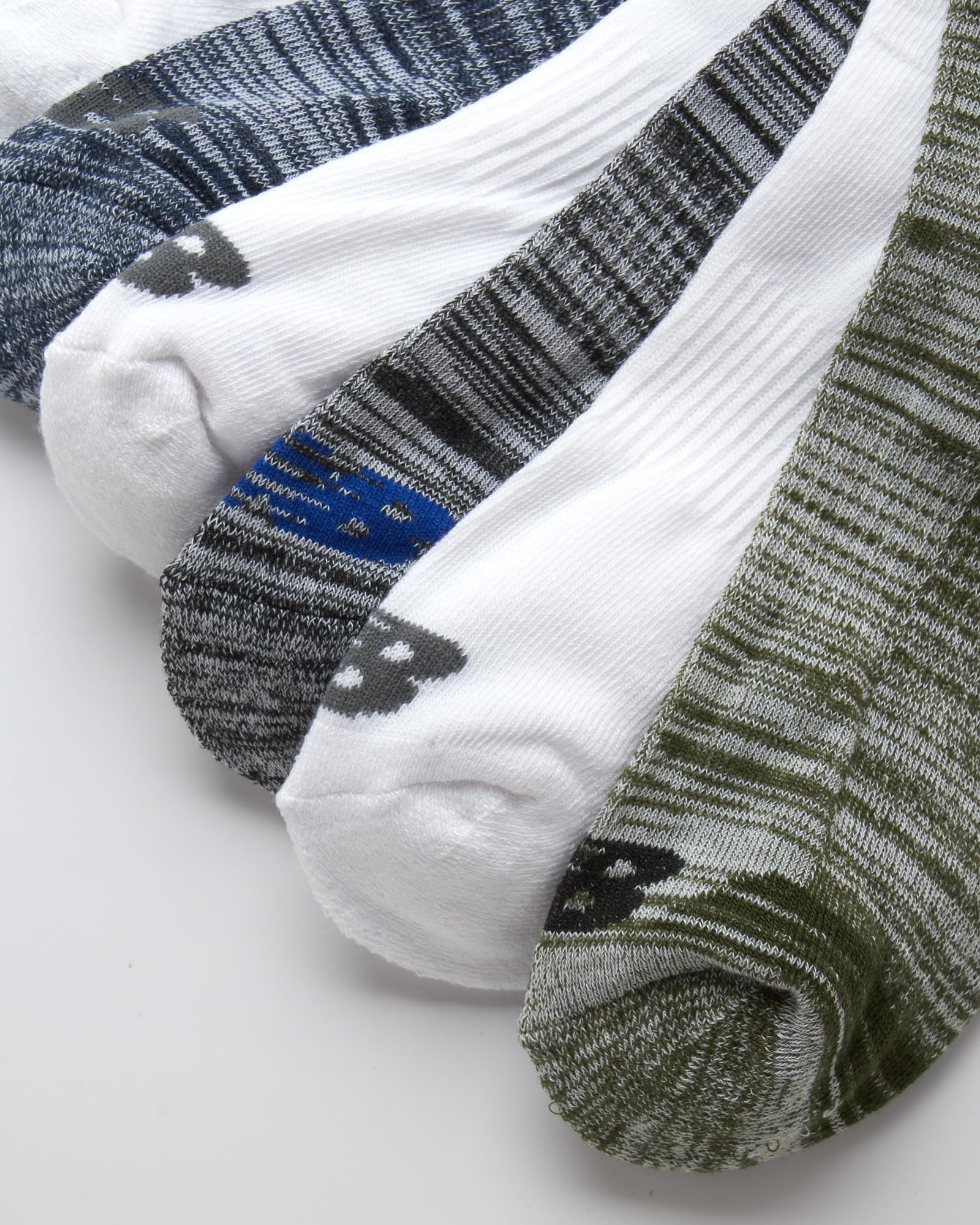 New Balance Men's Low Cut Basic 6-Pack Socks, Size 6-12.5, Grey/Black Old