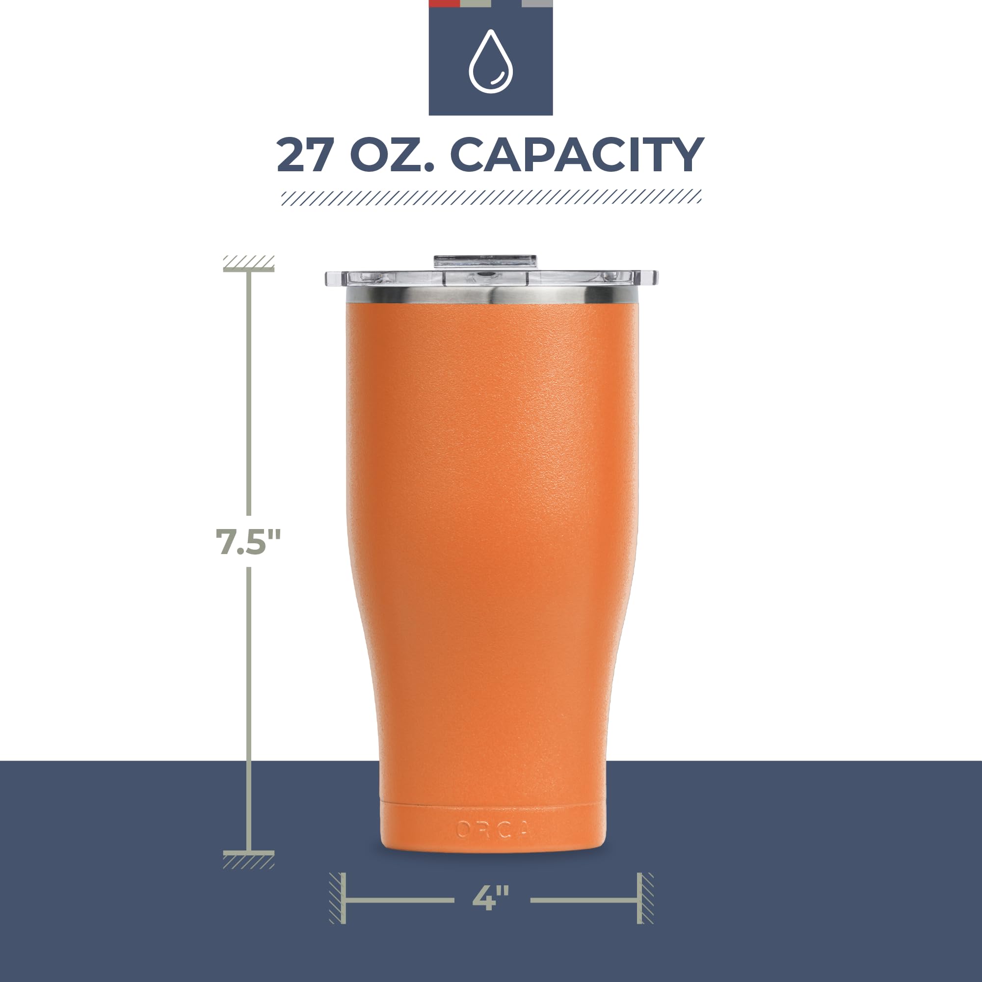 ORCA Chaser 27oz | Insulated, Stainless Steel Bottle with a Spill Proof Whale Tale Lid, Dishwasher Safe Tumbler for Hot & Cold Drinks β Donuts