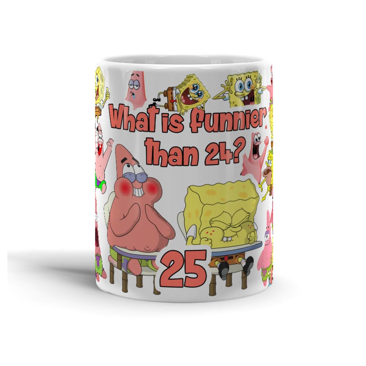 TIAZEA Coffee Mug What Birthday Is Tea Funnier Ceramic Than Cups 24 Christmas 25 11 Oz Mugs Gifts For Christmas Presents, White