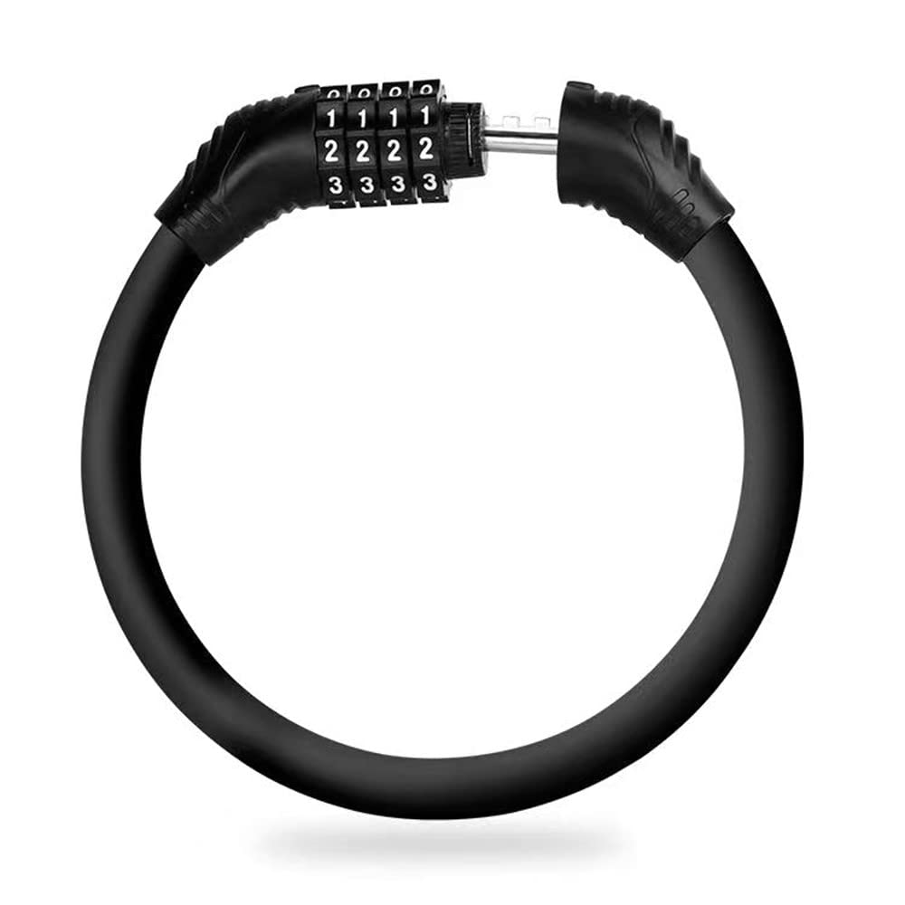 MengK Bike Portable Lock 4 Digit Cable Lock Pocket Size Bicycle Lock Security Lock Bike Anti-Theft Code Lock for Bike Electric Scooter