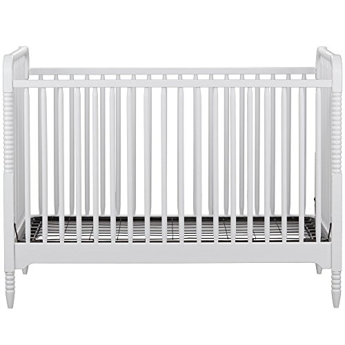 Little Seeds Rowan Valley Linden Wooden Baby Crib with Spindle Work in White