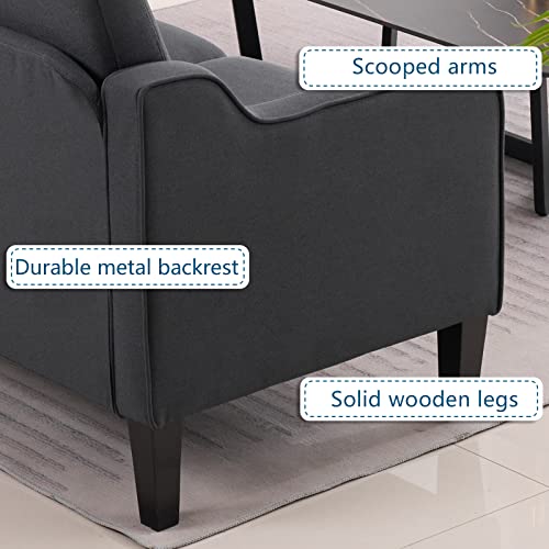 VINGLI 53" Loveseat,Mid-Century Modern Love Seat,Small Sofa Couch for Small Space for Living Room,Bedroom,Apartment,Studio,Grey