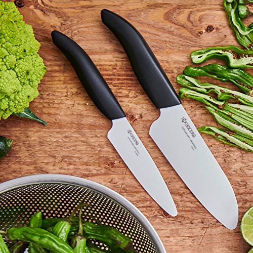 Kyocera Ceramic 4.5" Utility Knife w/ Sugarcane Sourced Material Handle, Black,White