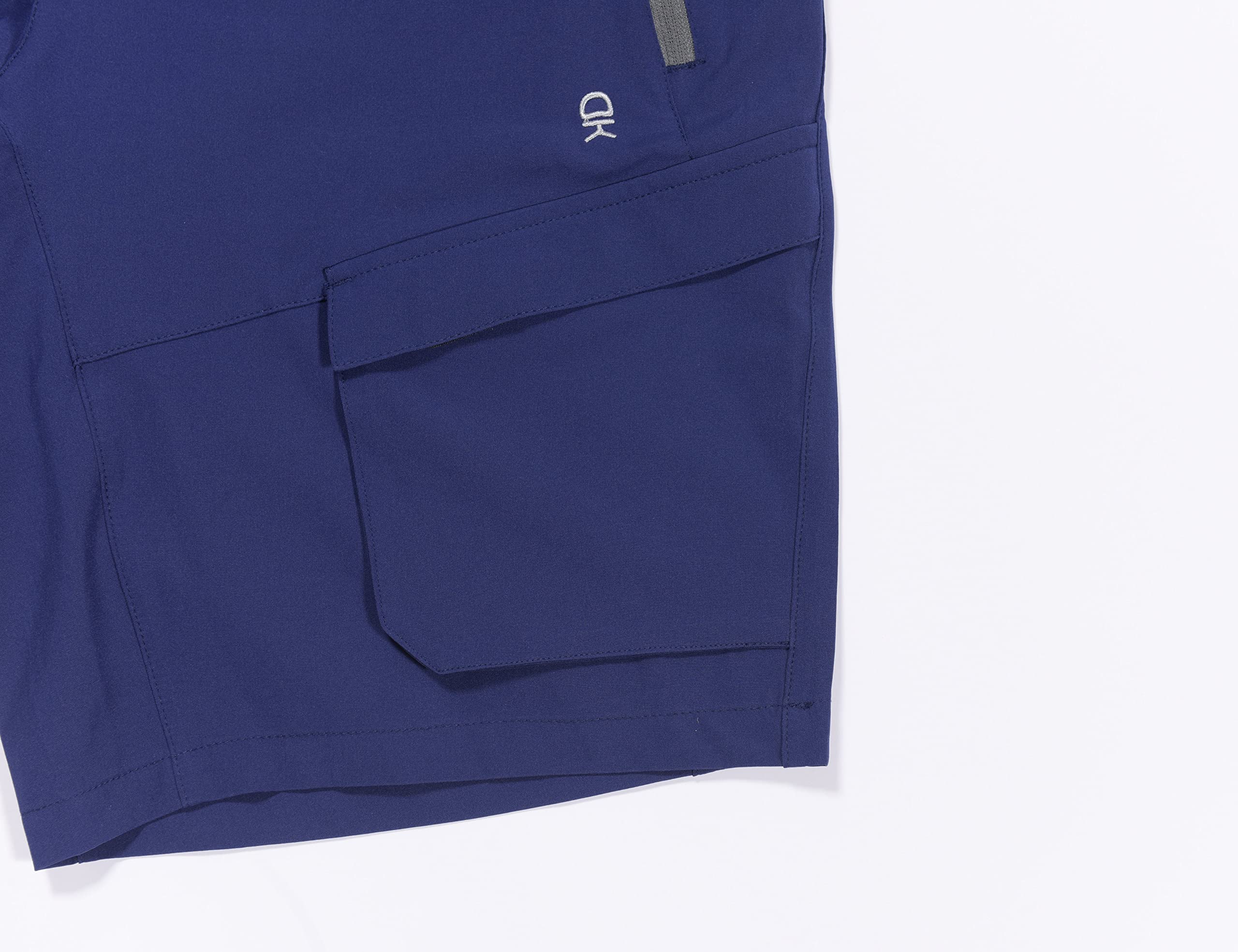 Little Donkey Andy Men's Stretch Quick Dry Cargo Shorts for Hiking, Camping, Travel Navy Size 3XL