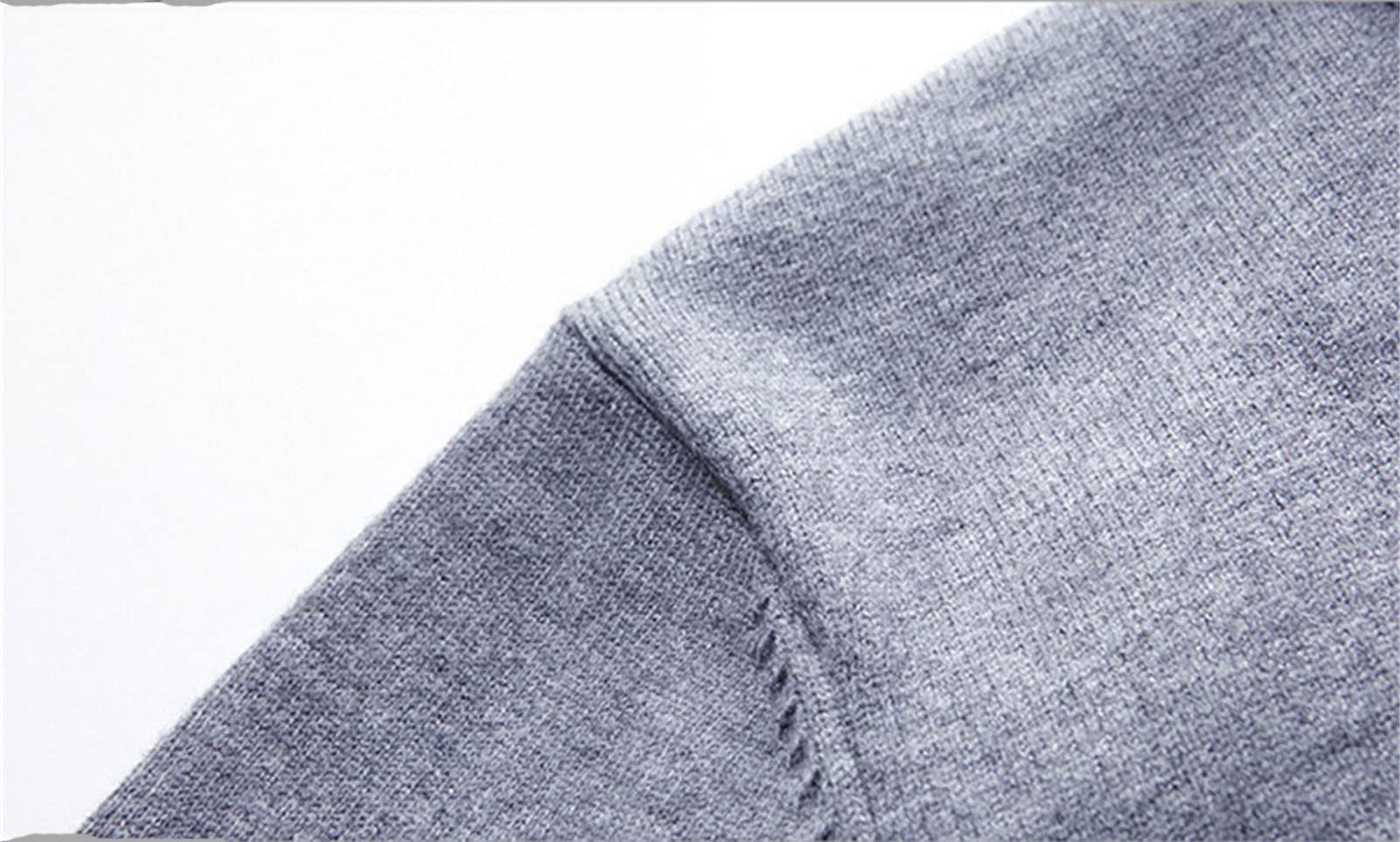 Mens Half Turtleneck Wool Blend Sweaters Thermal Soft Fleece Sweater Tops Casual Fit Thick Long Sleeve Pullover T-Shirt (Light Grey,Large)