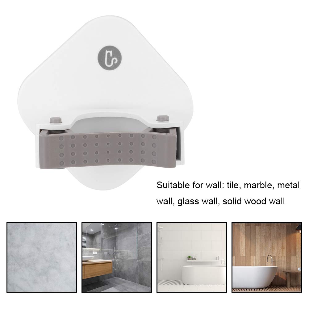 Tharyee Multifunctional Bathroom Seamless Wall Mop Hook Mop Grippers Broom Holder Hanger Rack Holder Clip for Broom
