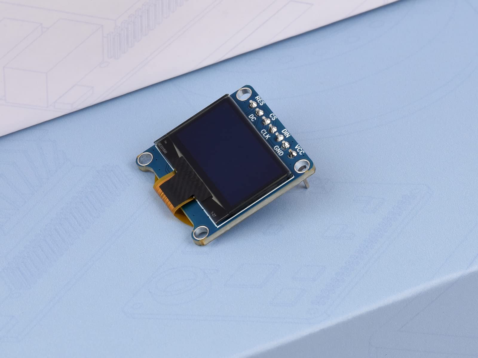 waveshare 0.96inch OLED Display Module for Raspberry Pi/Arduino/STM32, 128×64 Pixels Screen, White Display Color, 4-Wire SPI / I2C Communication Interfaces, 3.3V / 5V