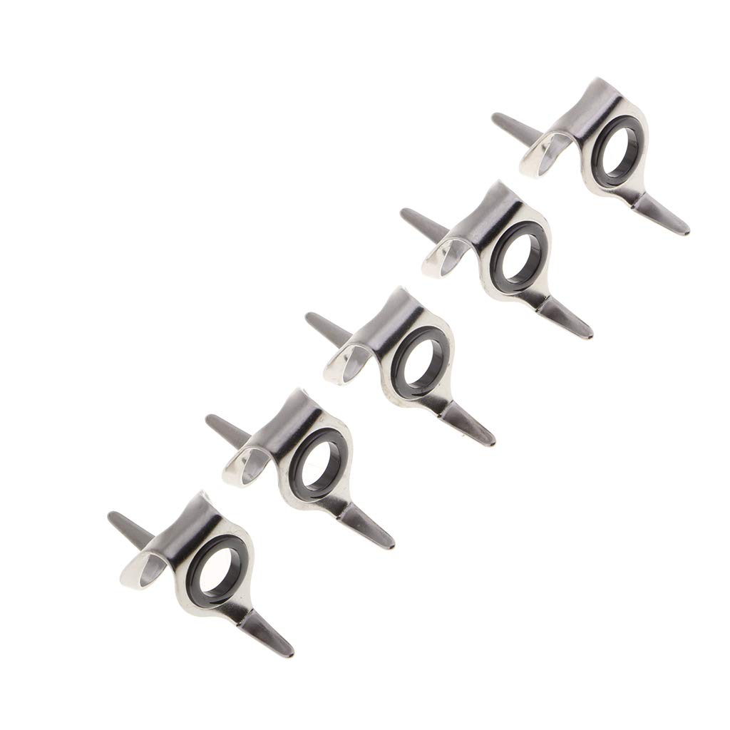 menolana 1 Set Heavy Duty Fishing Rod Guides Rings for Boat Trolling DIY Rod Building - 5pcs LR20