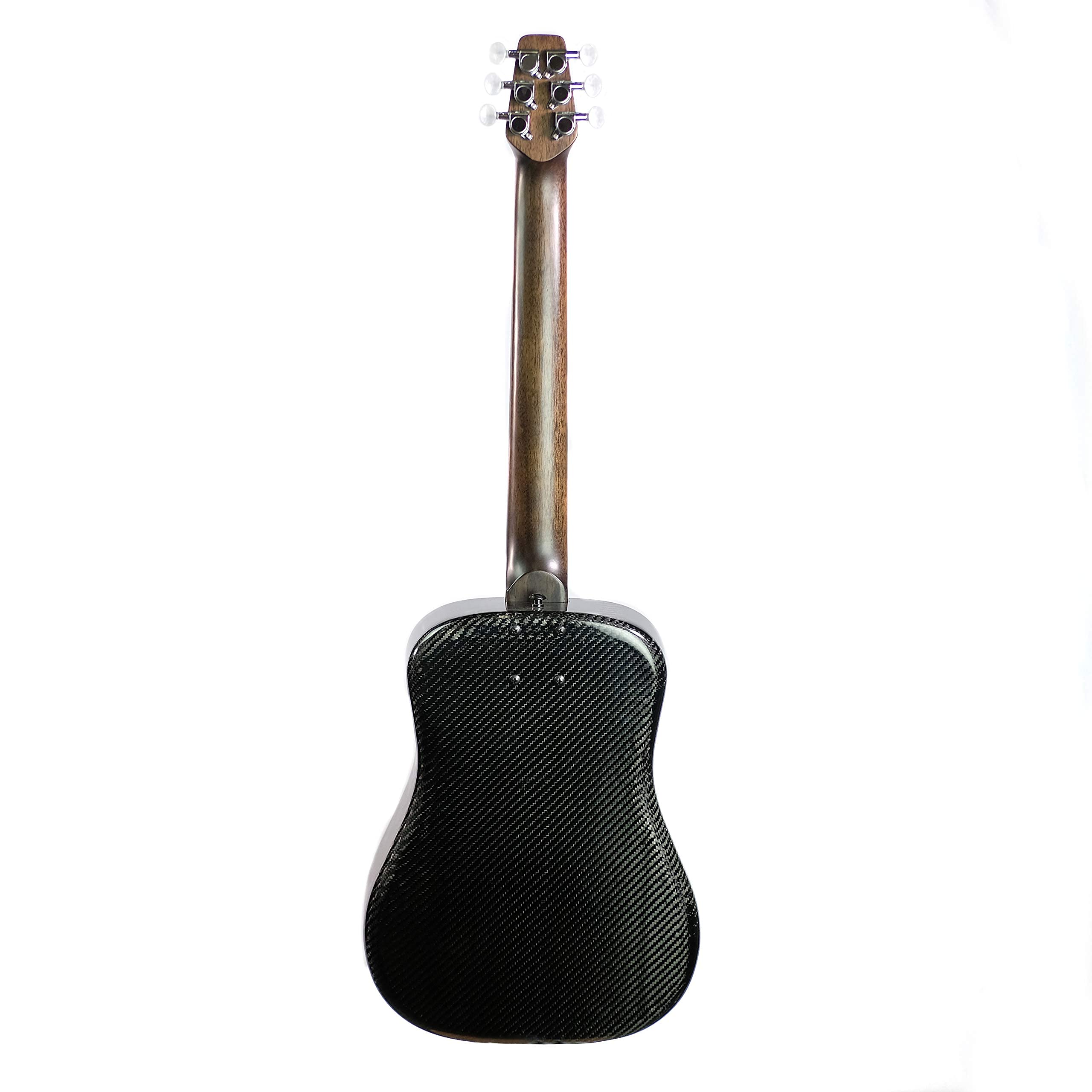 KLŌS 20' Straight to Straight Silent Cable and Black Carbon Fiber Travel Acoustic Guitar Kit Bundle