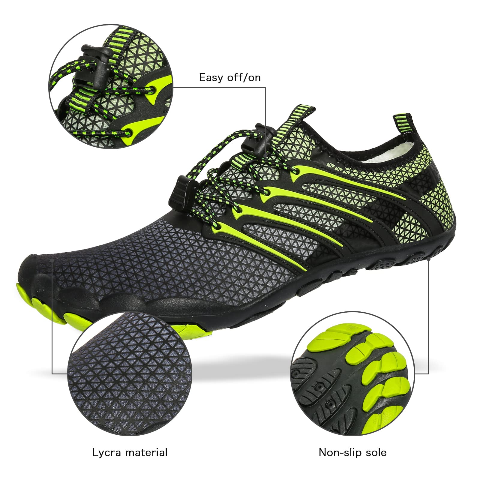 Mens Women Water Sport Shoes Barefoot Quick-Dry Aqua Socks for Beach Swim Surf Yoga Exercise