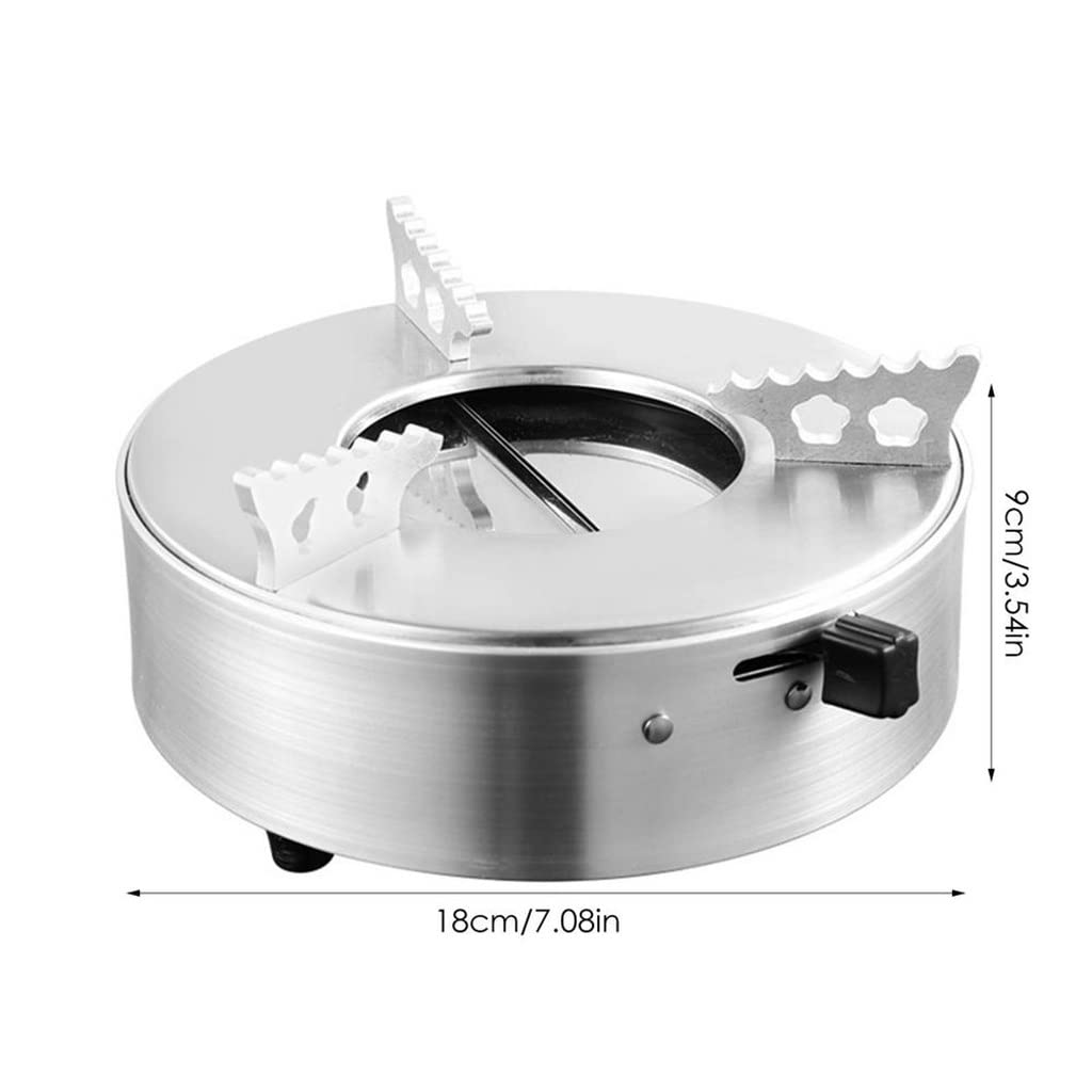 SEASD Stainless Steel Camping Solid Liquid AlcoholSs Stove Burner Outdoor AlcoholS Cooker Tool
