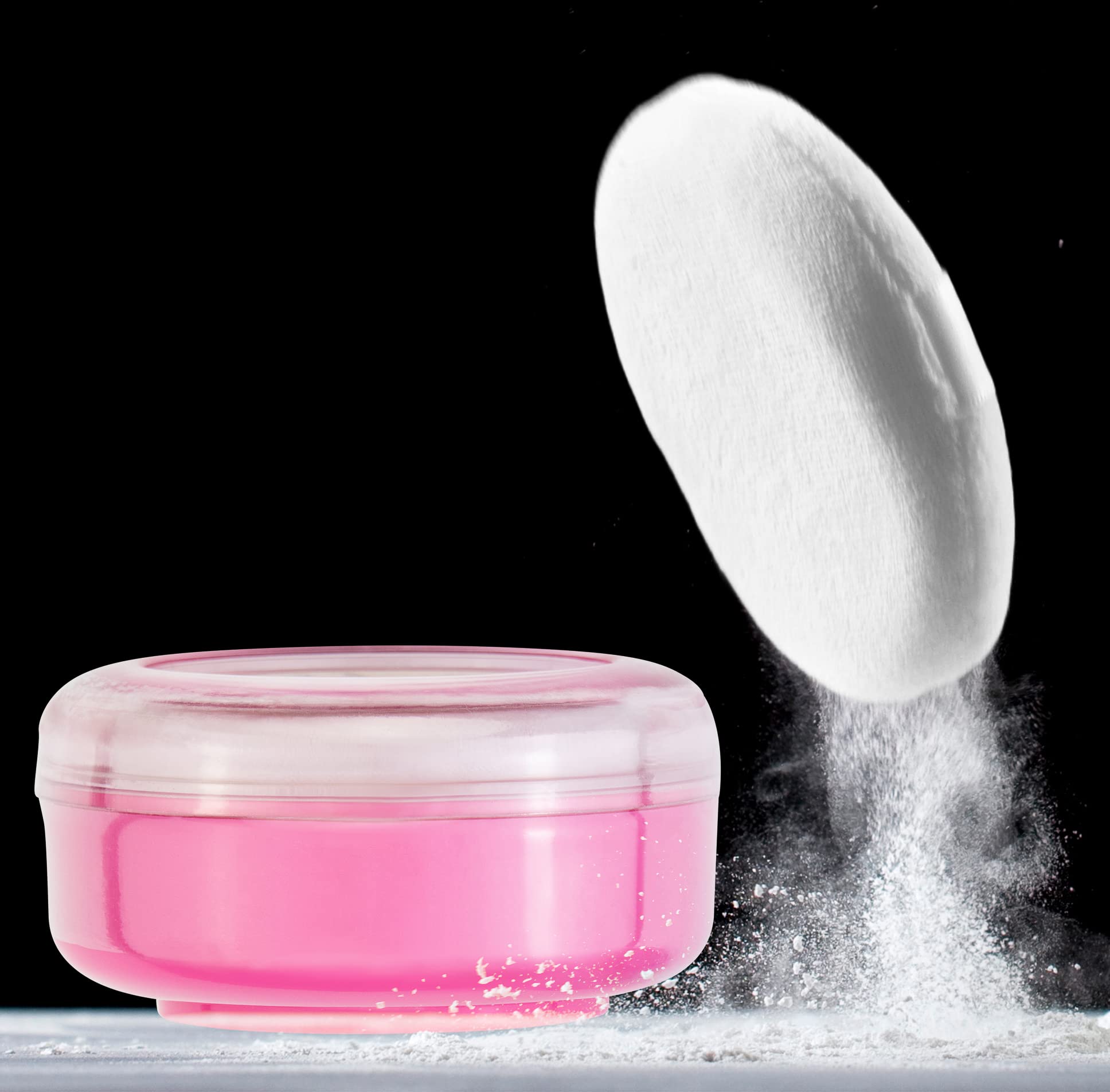 R-NEU Dusting Powder for Women with Powder Puff, 100% Talc-Free, Elegant Rose Petals Scented Body Powder, After Bath for Soft Skin, Extra Large, 1 Pack (5oz)