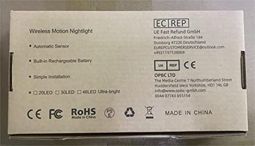 LED Closet Light, 30 LED Rechargeable Motion Sensor Light Indoor, Meromore Under Cabinet Lighting Wireless Stick-Anywhere Night Light with 600mAh Battery for Hallway Stairway Wardrobe Kitchen (3 PACK)