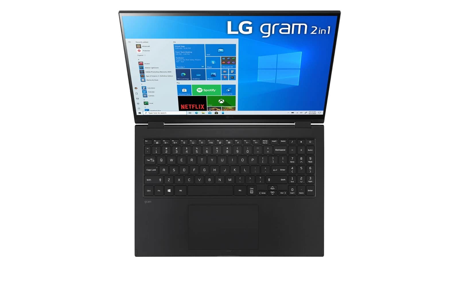 LG Gram 16 2-in-1 Laptop, Intel 4-Core i7-1165G7, 16" WQXGA IPS Touchscreen, Intel Iris Xe Graphics, 16GB LPDDR4 1TB SSD, Backlit Keyboard, Fingerprint, Thunderbolt 4, Wi-Fi 6, Win10 Pro