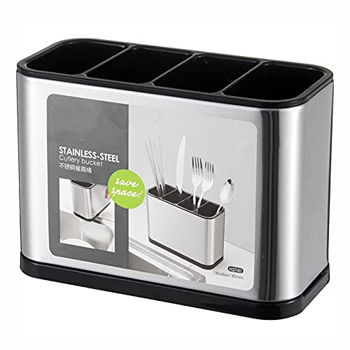 LIZZOT Kitchen Cutlery Organizer Knife Stand Plastic Drain Storage Holder Spoon Fork Chopstick Cooking Tool