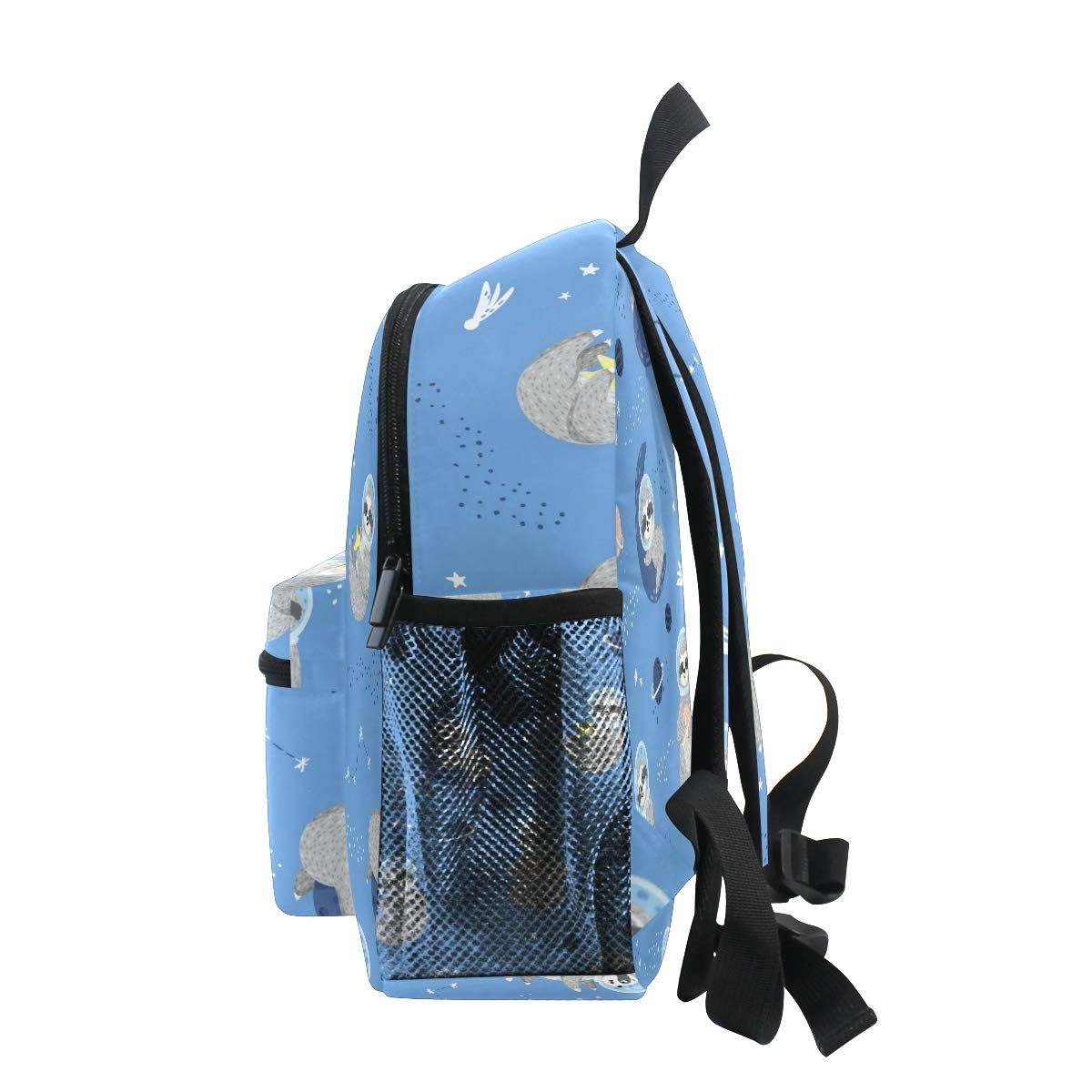 OREZI Sloth Astronaut Preschool Backpack with Chest Strap,Mini Toddler Backpack with Name Tag Daycare Toy Bag for Boys Girls,10 x 4x 12 Inches