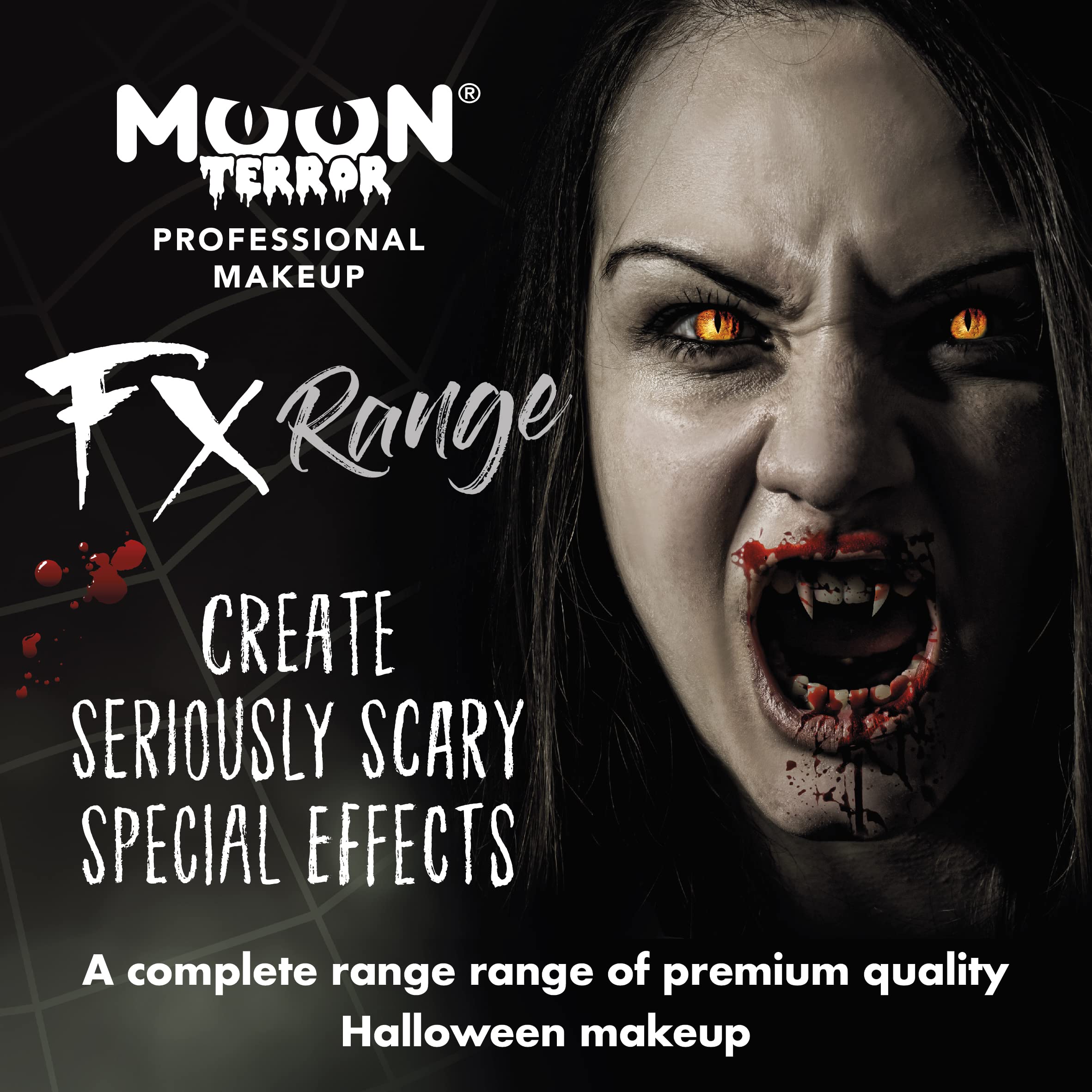 Moon Terror - Pro FX Spirit Gum - 1.69fl oz - SFX Make up for Halloween, Glue Adhesive Fix, Body Glue for Prosthetics Glitter Jewels Hair Wigs Special Effects Make up