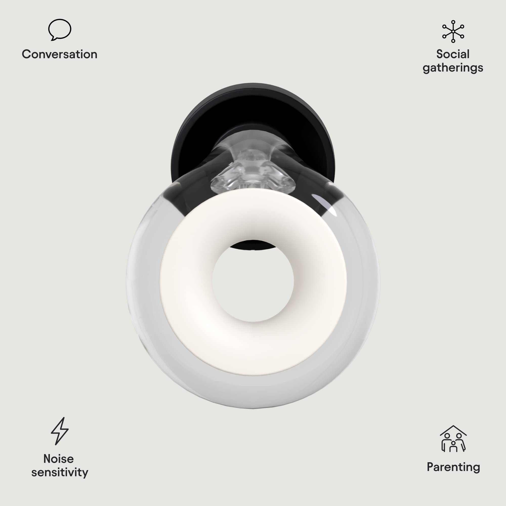 Loop Engage Plus Earplugs – Low-Level Noise Reduction with Clear Speech – for Conversation, Social Gatherings, Noise Sensitivity & Parenting – 8 Ear Tips + Extra Accessories – 16 dB & NRR 10 - Clear