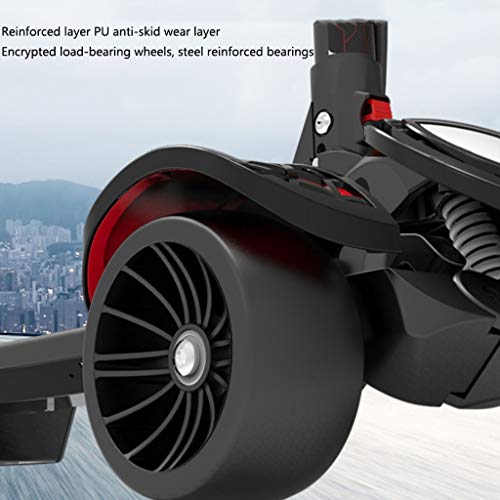 Jiji Kick Scooters Folding Kick Scooter for Kids for Boys Girls 3-12 Flashing Glider Push Scooter with Height Adjustable and Foldable Handlebar Ultra Light Foldable (Color : Red)