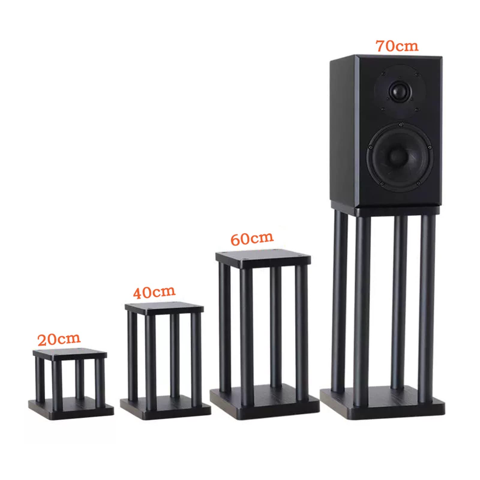 Speaker Stands Sound Stand Floor Stand Audio Thick Desktop Speaker Base Sound Bracket Stand Nail Foot Pad Shock Absorbing Shelf Speaker Bracket Floor/Wall Mount Speaker Stand (Size : 20-C)