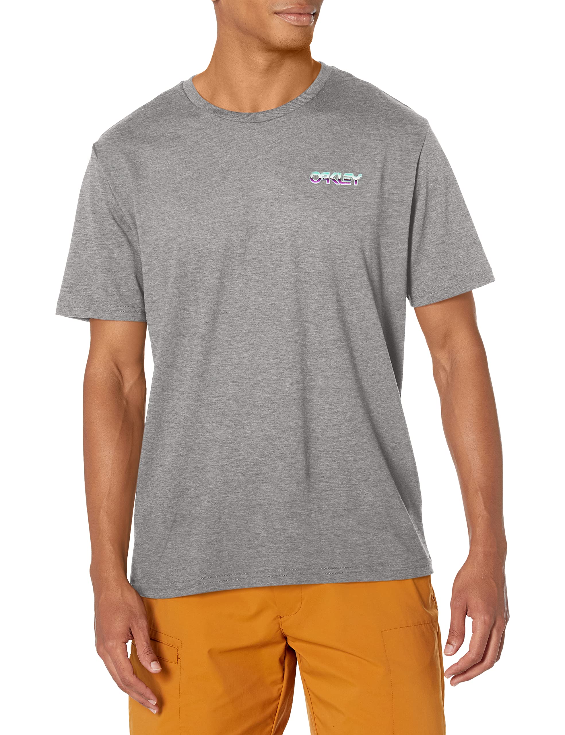 Oakley Twisted Wave B1B RC Tee, Mid Gray Heather, Large