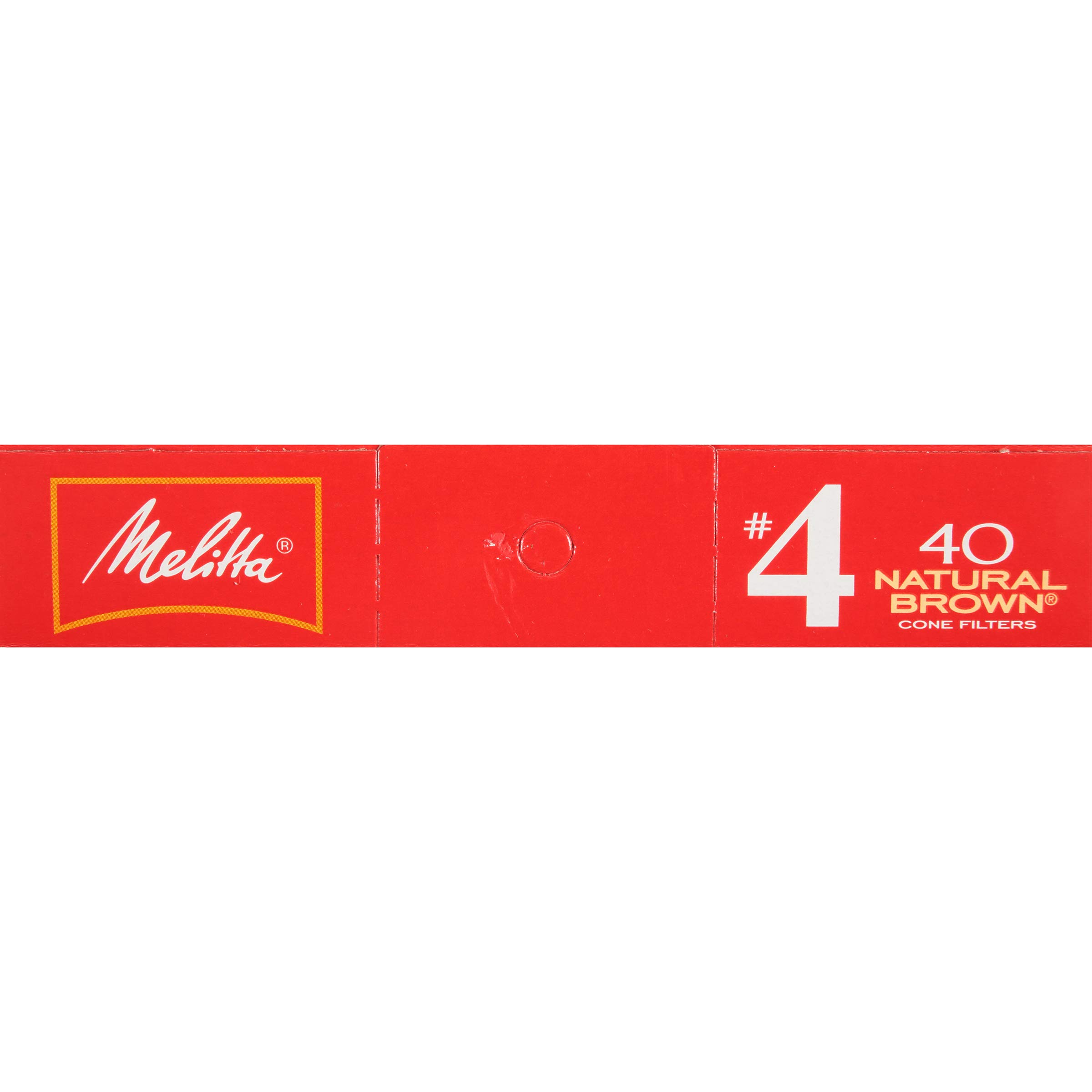 Melitta 4 Cone Coffee Filters, Unbleached Natural Brown, 40 Total Filters Count - Packaging May Vary