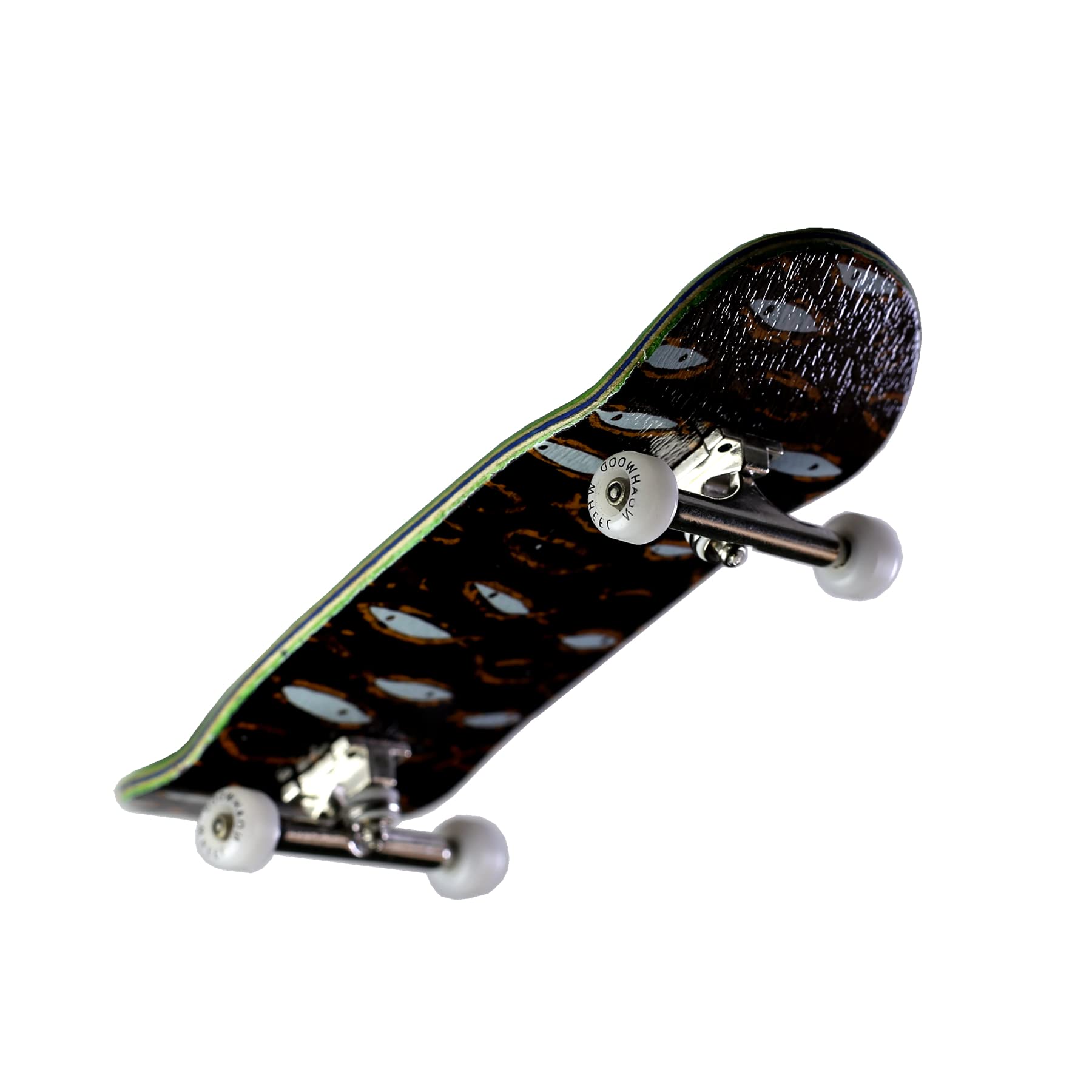 NOAHWOOD Wooden Fingerboard Complete (Noah Team 9.5S Short Nose Short Tail) Hand Mould Made(+34mm Prince Silvery Trucks)(+NW Handmade PRO Logo Wheels ii)(Door Ghost)