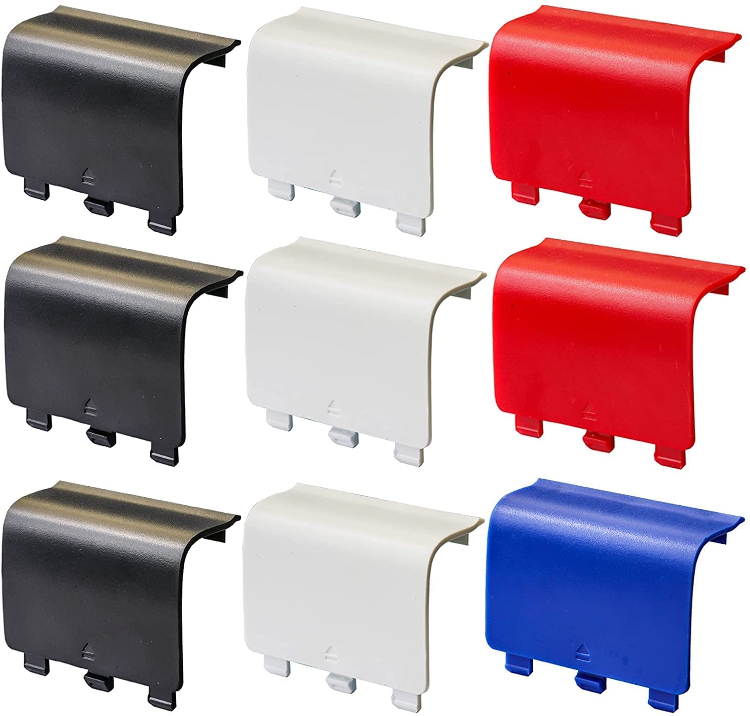 LGDehome 10PCS Replacement Battery Cover Door Compatible with Xbox One, One S, One X Controller, Battery Back Shell Repair Part Compatible with Xbox Wireless Controller 4 Colors(Red,Black,White,Blue)