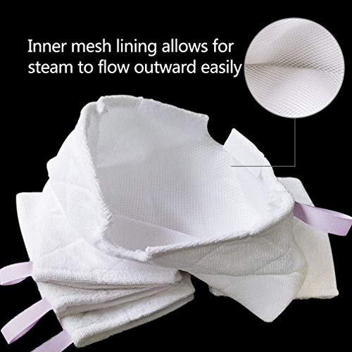Turbokey 3 Pocket Steam Mop Pads Double-Sided Rectangle Microfiber Refill Pad for Shark Euro Pro Mops S3500 Series,S2902,S3455K,S3501,S3550,S3601,S3801,S3901,S4601,S4701,S4701D,SE450(White)