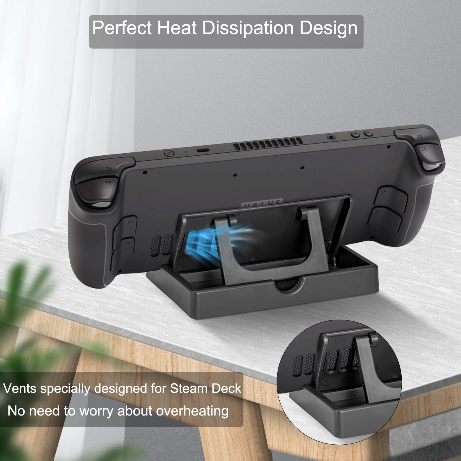 OwlTree Upgraded 2022 Stand Dock for Valve Steam Deck, Anti-Slip Adjustable Foldable Stand Base Compatible with Steam Deck Dock Stand Accessories