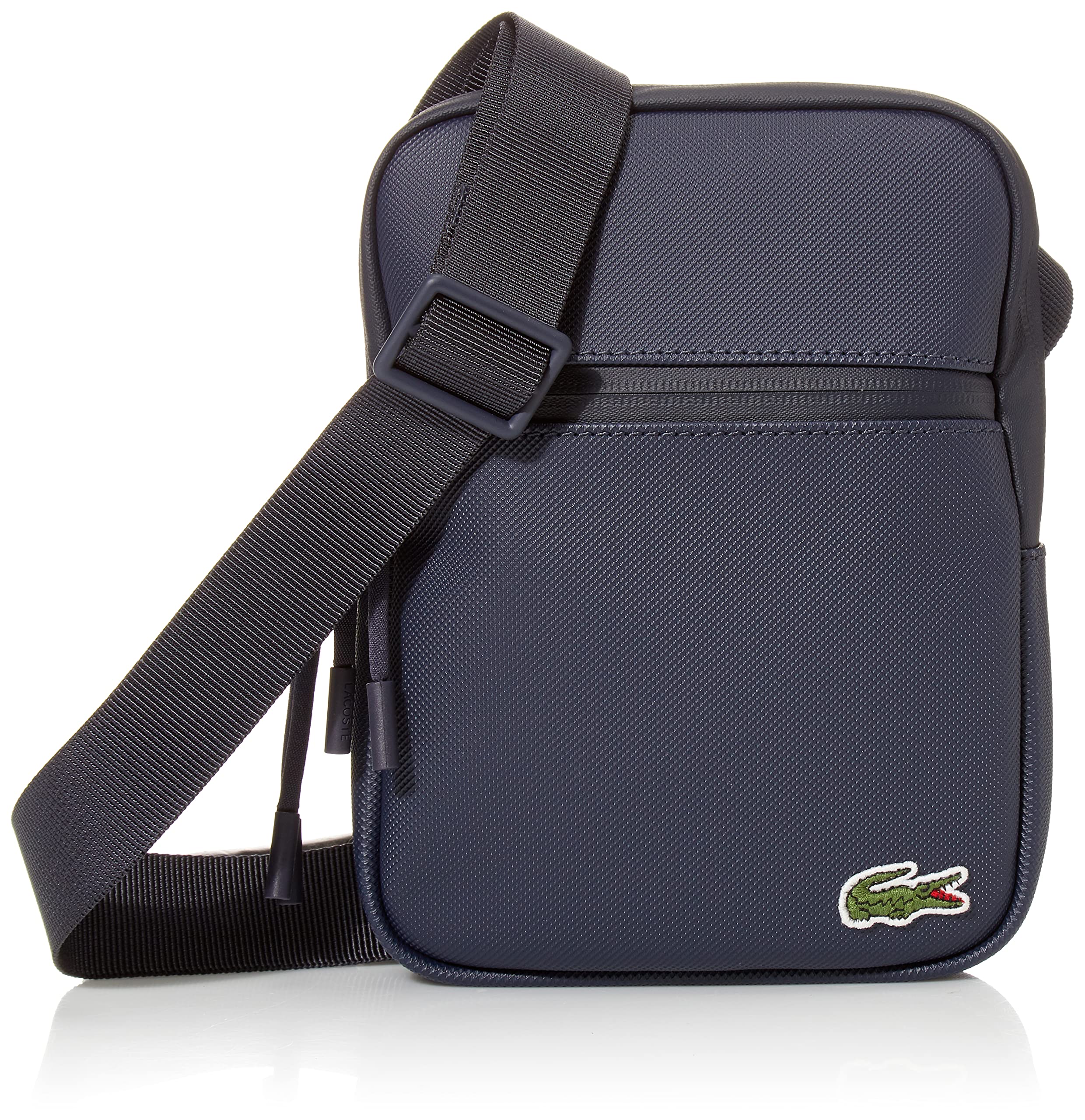 Lacoste Men's PVC Flat Crossover Bag, Tango RED