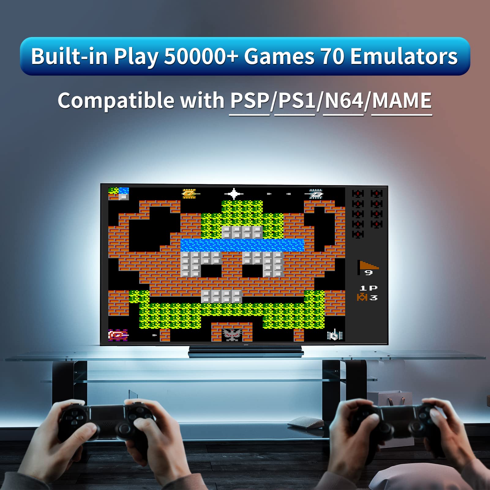 Ownalisi Retro Game Console Built in 41,000+ Classic Games, Video Game Consoles Plug & Play, Emulator Console Game System Compatible with PSP/PS1/MAME ect, 4K HD, 2 Wireless Controllers
