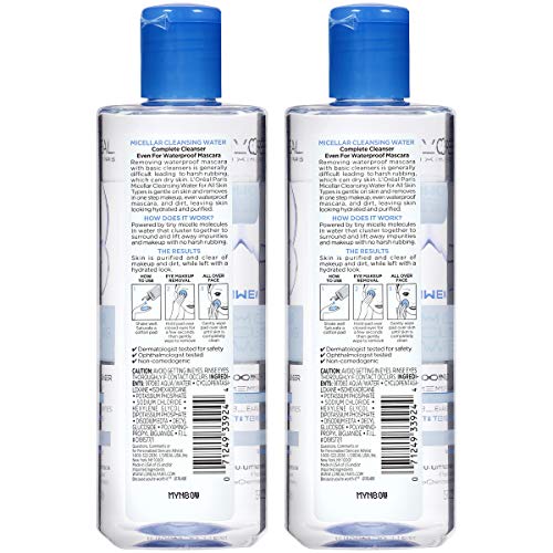 L'Oreal Paris Micellar Cleansing Water Complete Cleanser, 2 count