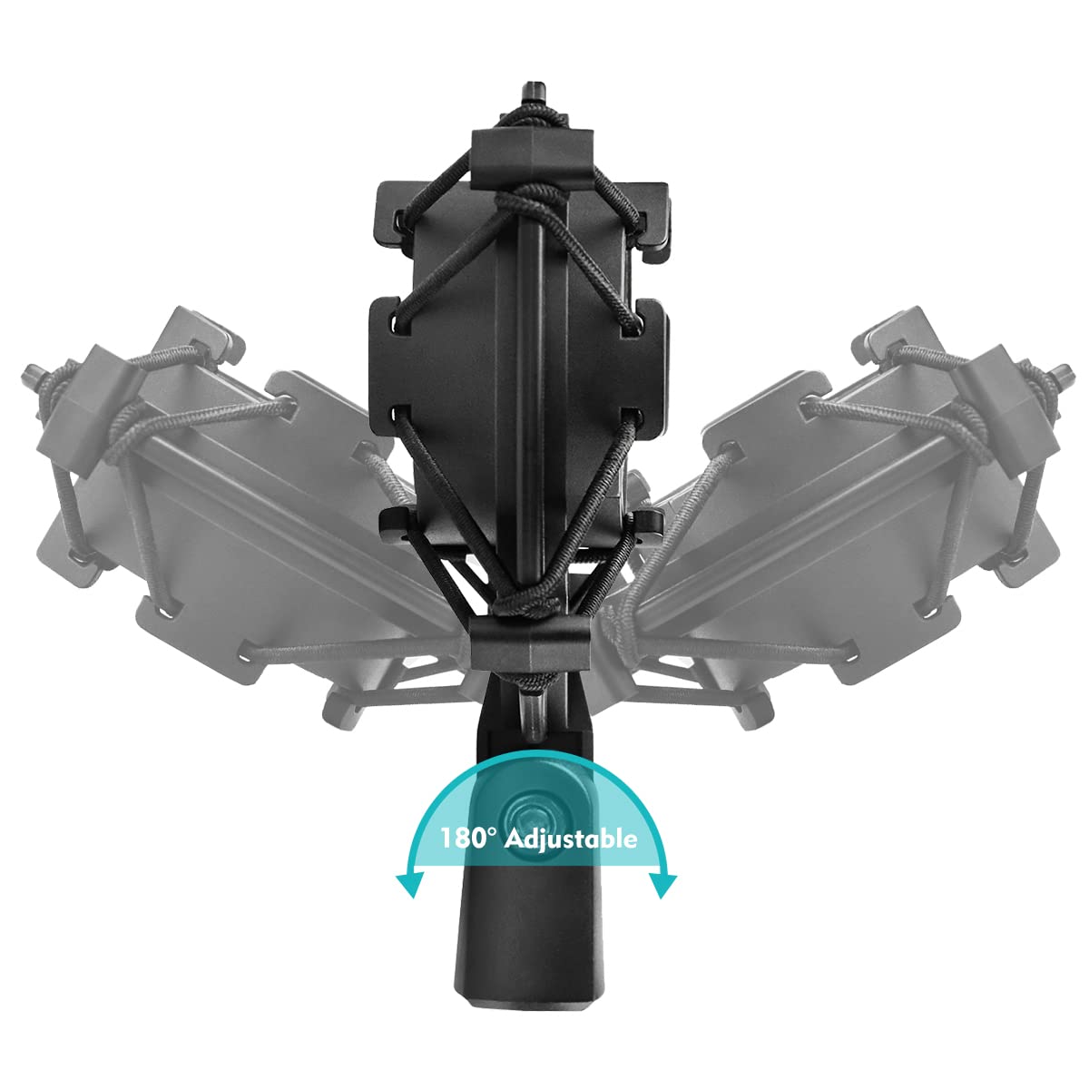 MANAYO Shock Mount for ATR2500X/AT2020/AT2035/AT2050/AT4040/ATR2500 Condenser Mic (Black)
