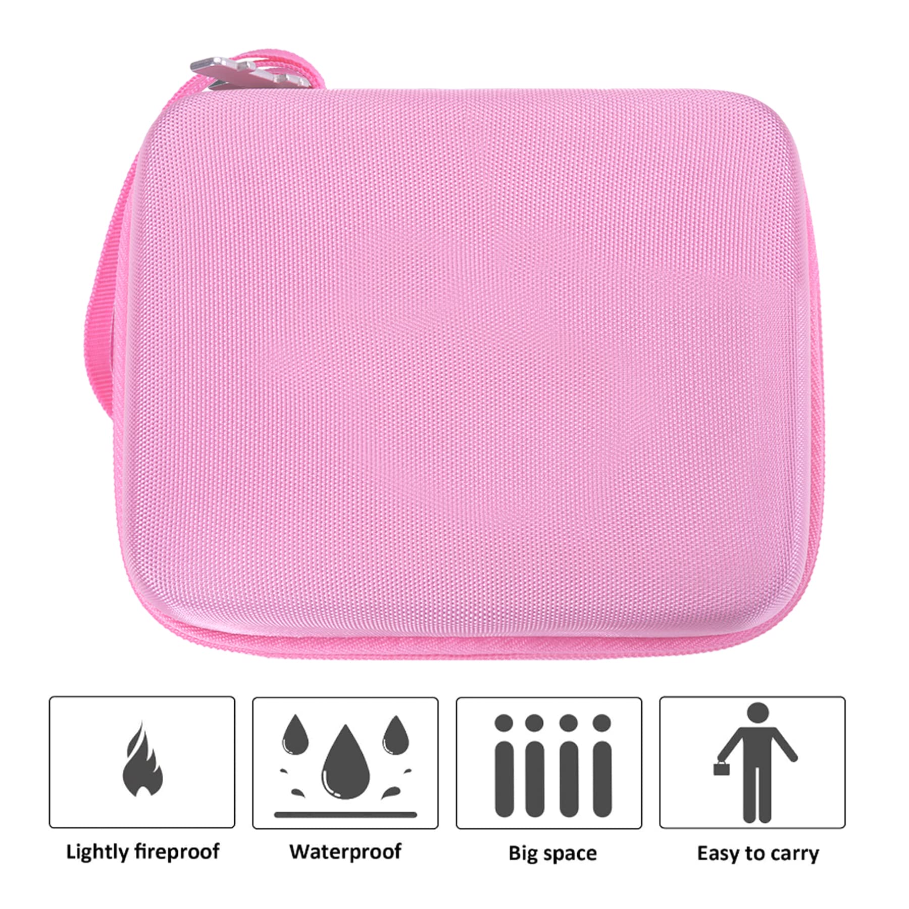 khanka Hard Travel Case Replacement for Phomemo M04S Portable Thermal Printer, Bluetooth Label Printer, Case Only (Pink)