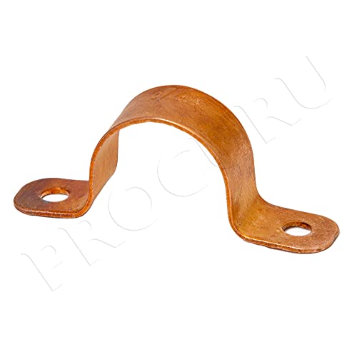 PROCURU 1/2-Inch Copper Pipe Strap, Two-Hole Clamp Mount (1/2", 10-Pack)