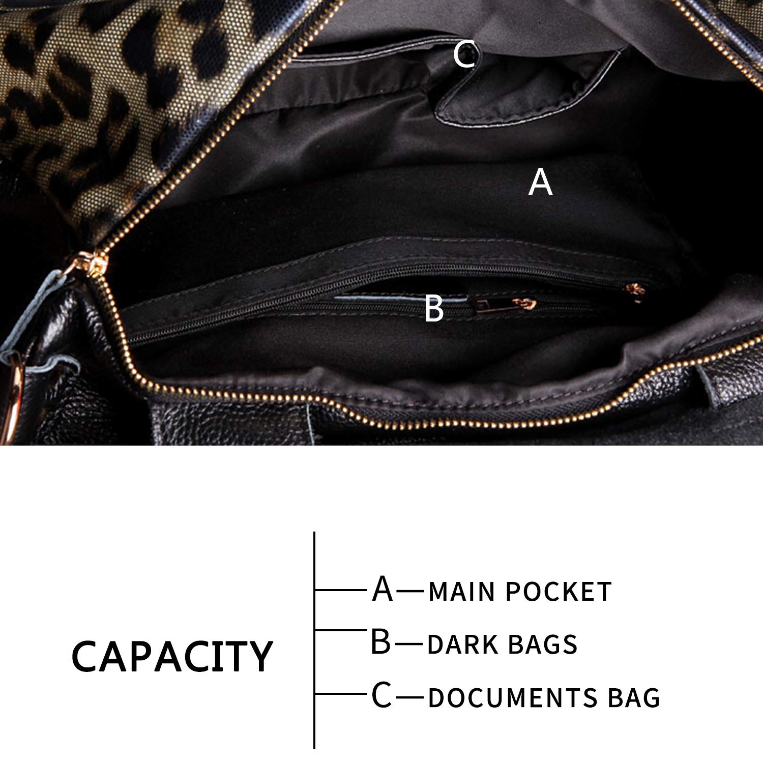 Leather Handbag Fashion Leopard Bag Shoulder Messenger Bag,Large Capacity Bag for Ladies