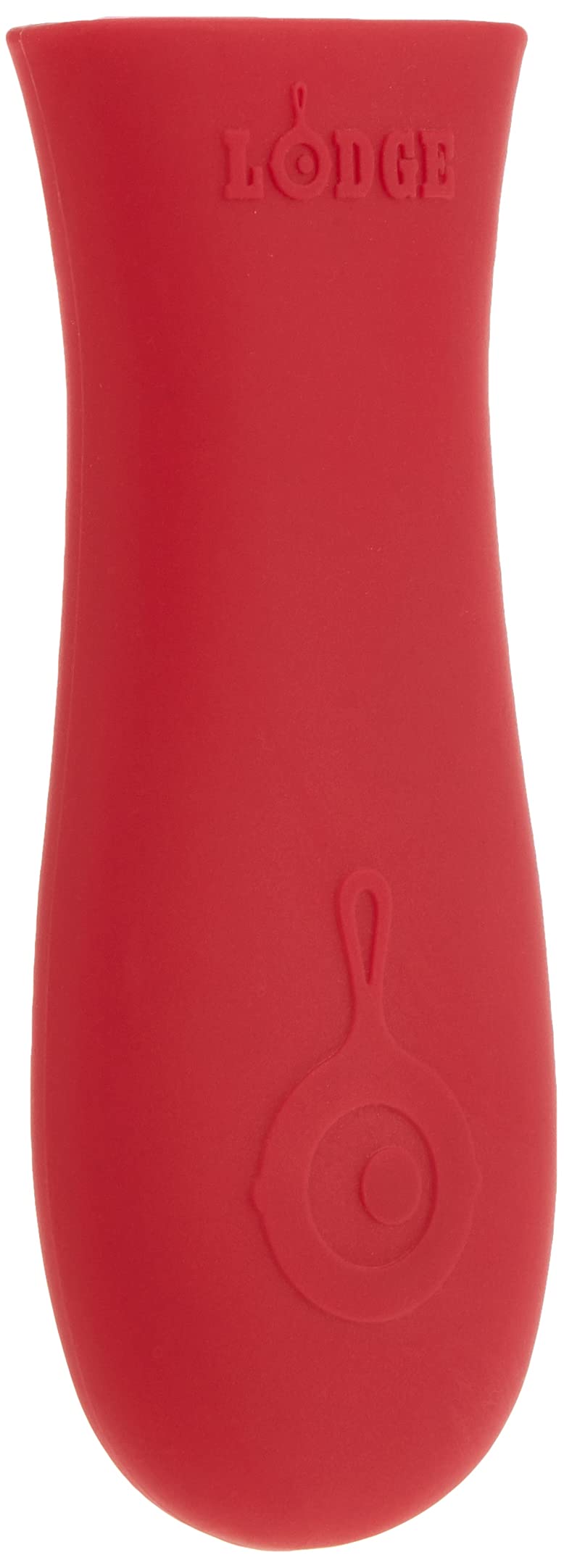 Lodge Cast Iron Square 11" Griddle & Silicone Hot Handle Holder - Red Heat Protecting Silicone Handle for Cast Iron Skillets with Keyhole Handle