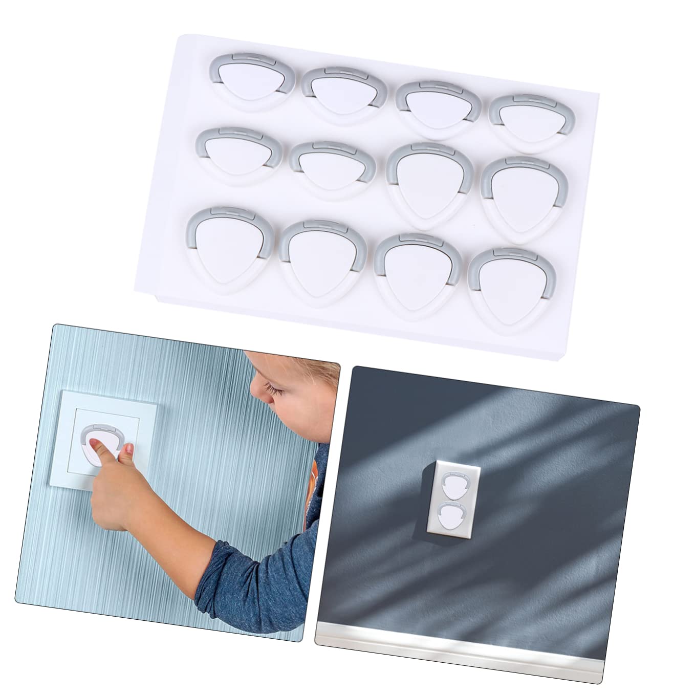 Toddmomy 12pcs Outlets Electric Hidden for Handle Baby Plastic Proofing Children Protectors Wall Cap Power Plugs Cover Covers Secure Plug Kids Caps Child Tough Electrical Protection