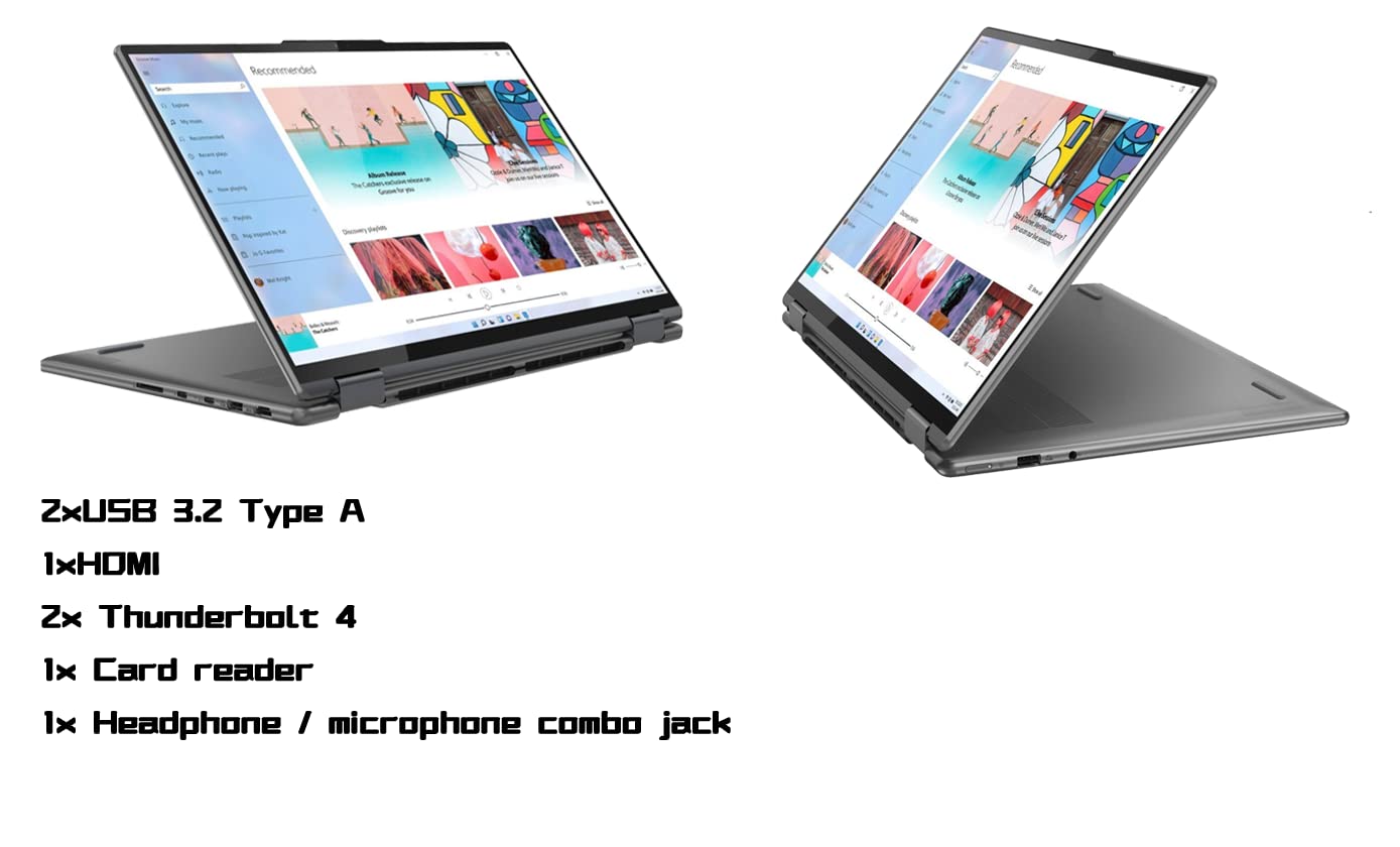 LENOVO Yoga 7I 2-in-1 16" 16:10 2.5K 400Nits Laptop, Touchscreen, Intel 12-Core i5 1240P Evo, 2X Thunderbolt 4, Wi Fi 6, Backlit KB, Fingerprint Reader, Win11 Pro (8GB RAM | 512GB PCIe SSD)