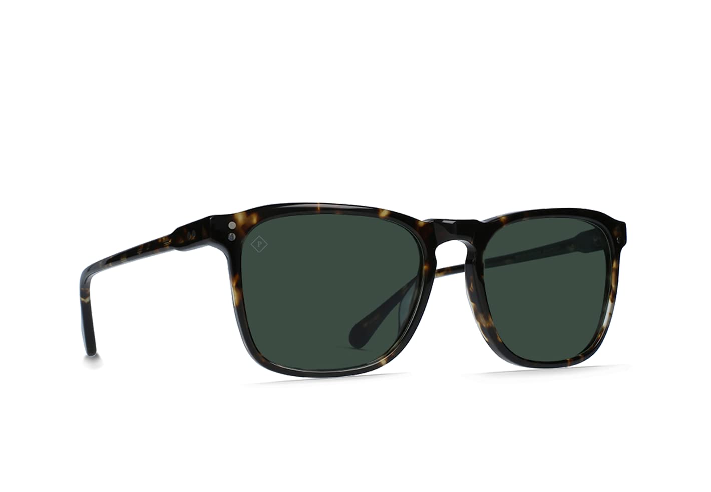 RAEN Eyewear - Men’s Wiley Sunglasses - Lightweight Square Sunglasses with UVA and UVB Protection - Brindle Tortoise/Green Polarized - 54