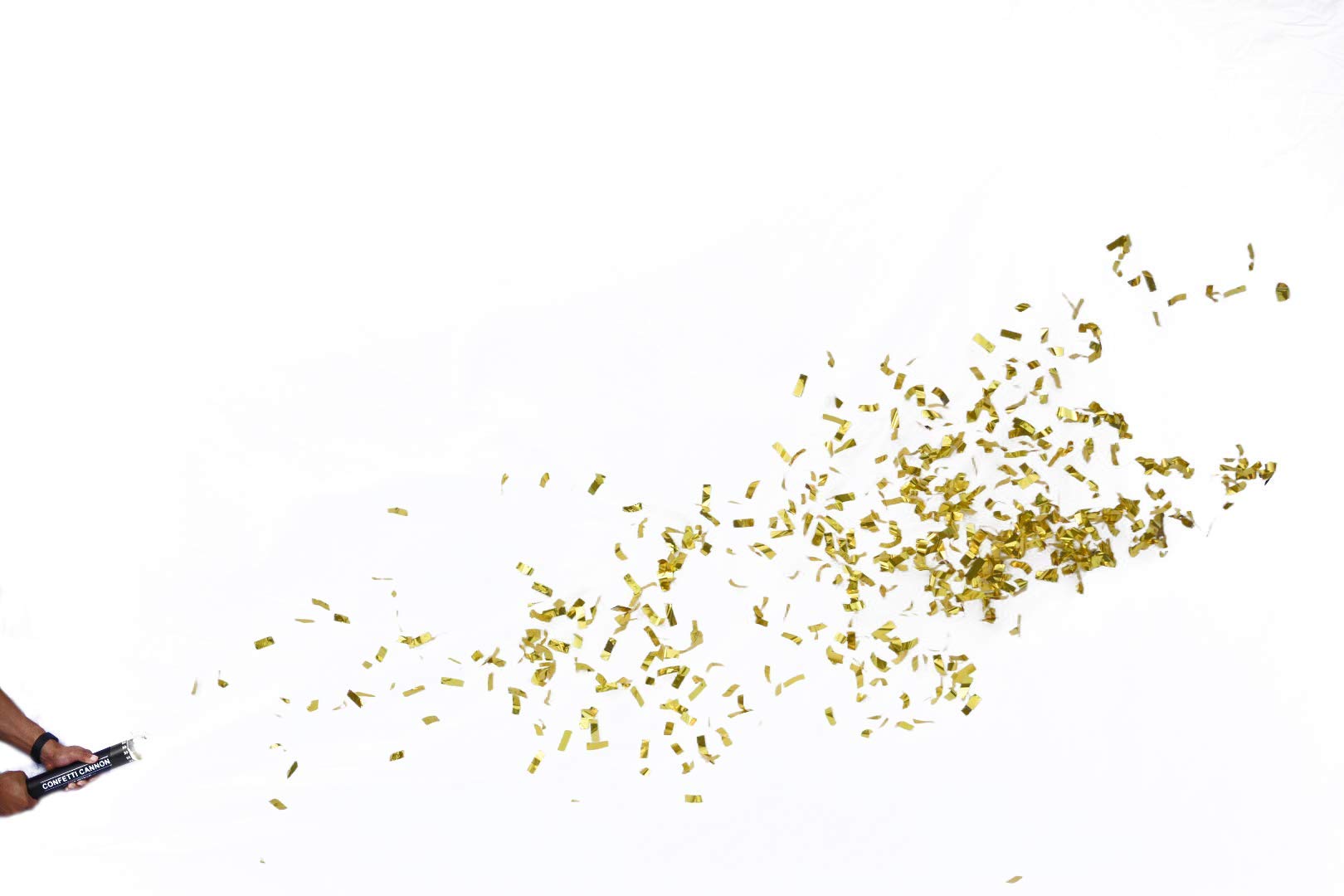 Large Confetti Cannons Gold | Mylar and Air Powered | Launches 20-25ft | Celebrations, New Year's Eve, Birthdays and Weddings (5 Pack)