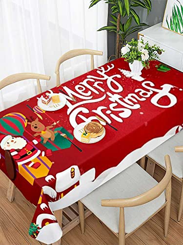 MLQL Christmas Printed Banquet Home Tablecloth Waterproof Coffee Table Cloth Kitchen Wedding Decoration Tablecloth A3 140x210cm