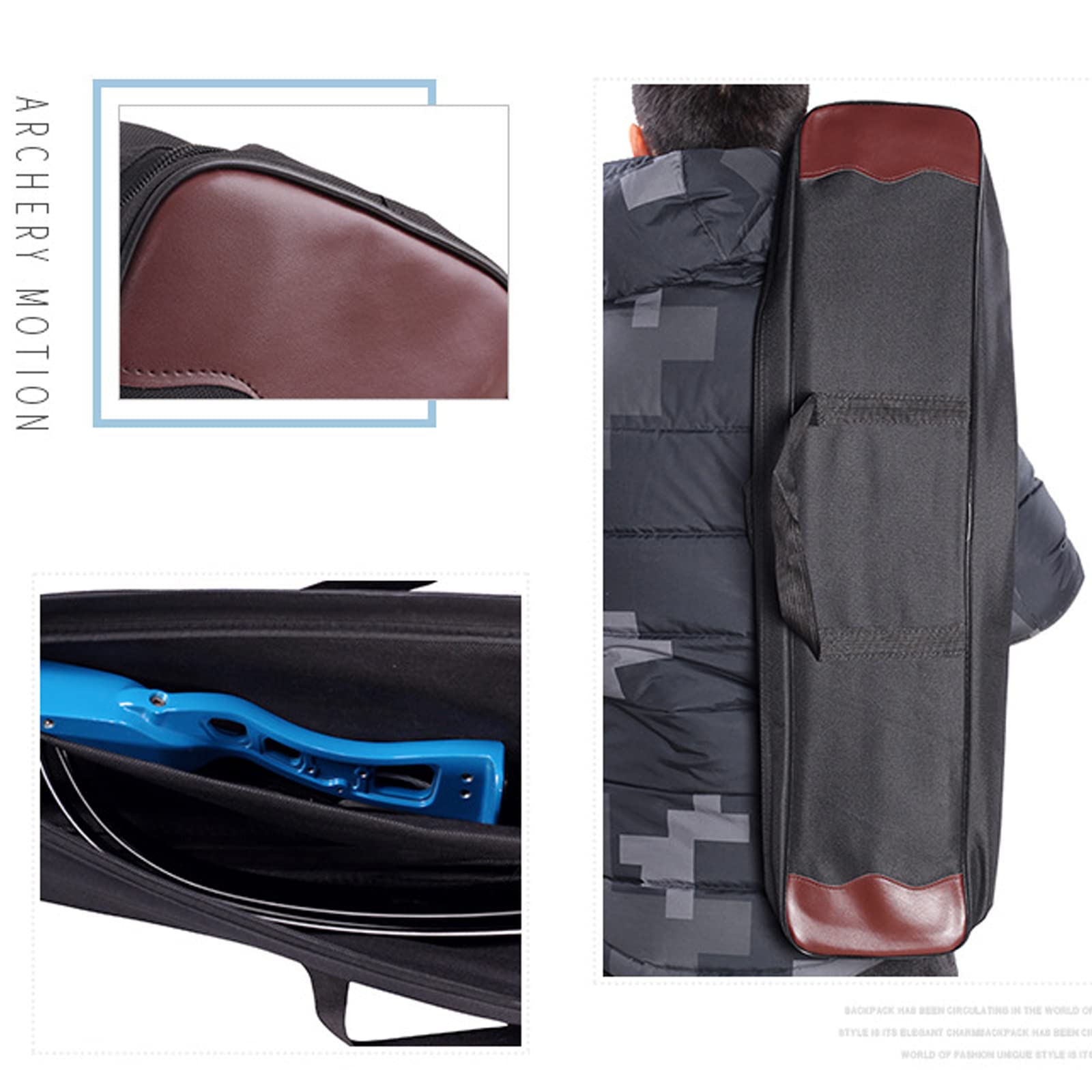 ocairnry Archery Recurve Bow Case Bow Bags Takedown Recurve Bow Case Hunting Bow Holder Quiver